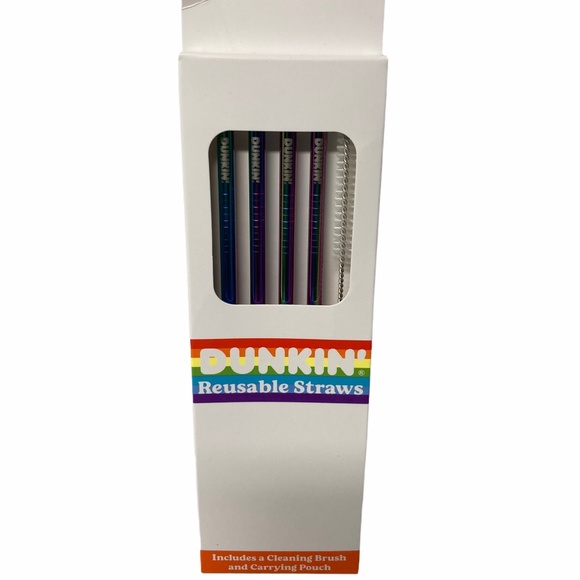 Dunkin Donuts | Dining | Brand New Dunkin Straws Rainbow Colors ...